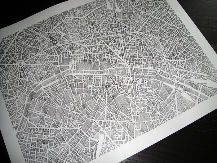 Extremely Detailed Paper Cut-Out Maps by Karen M. O’Leary | Amusing Planet